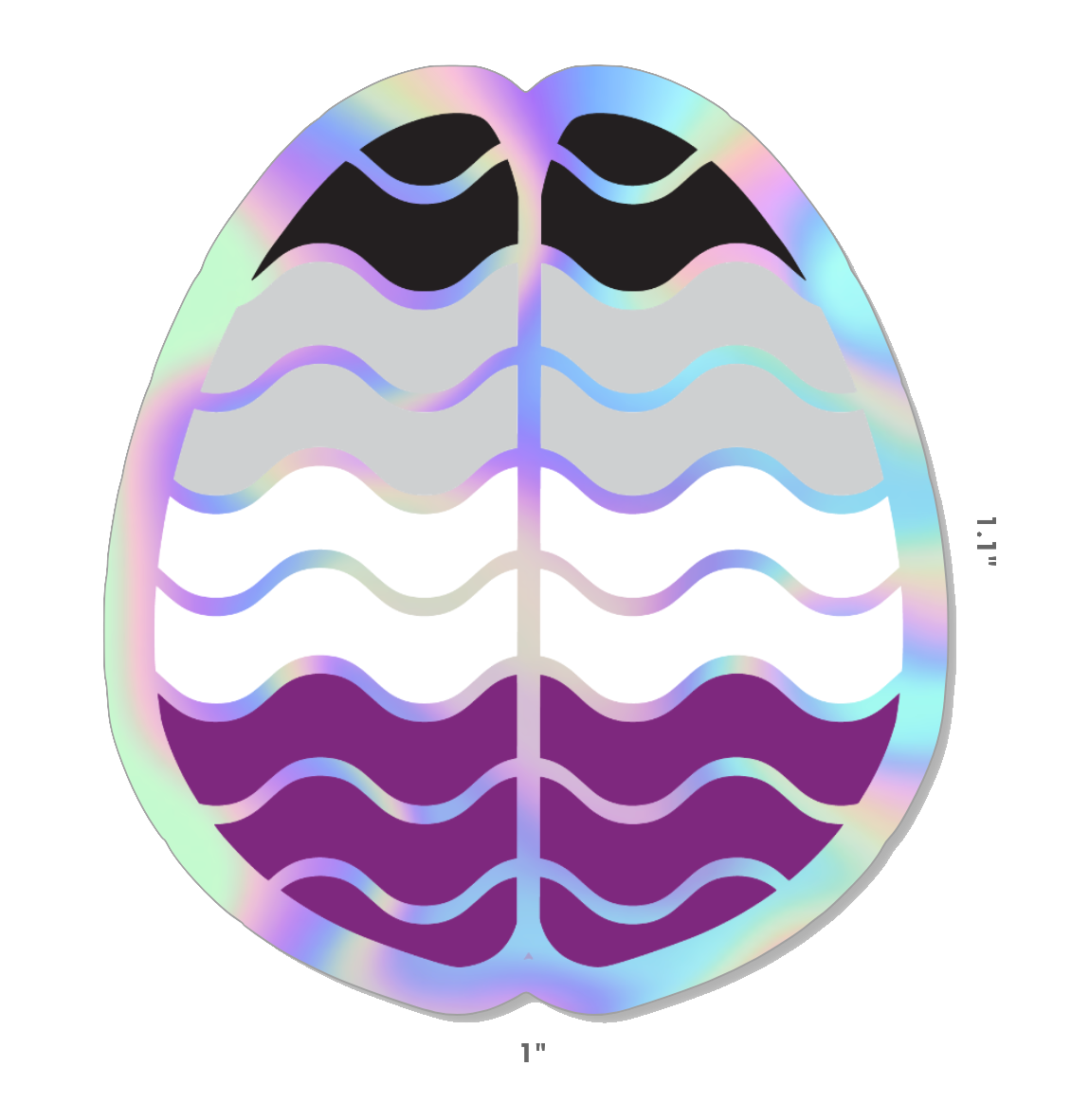 Ace Pride Mini Brain Sticker — Two Photon